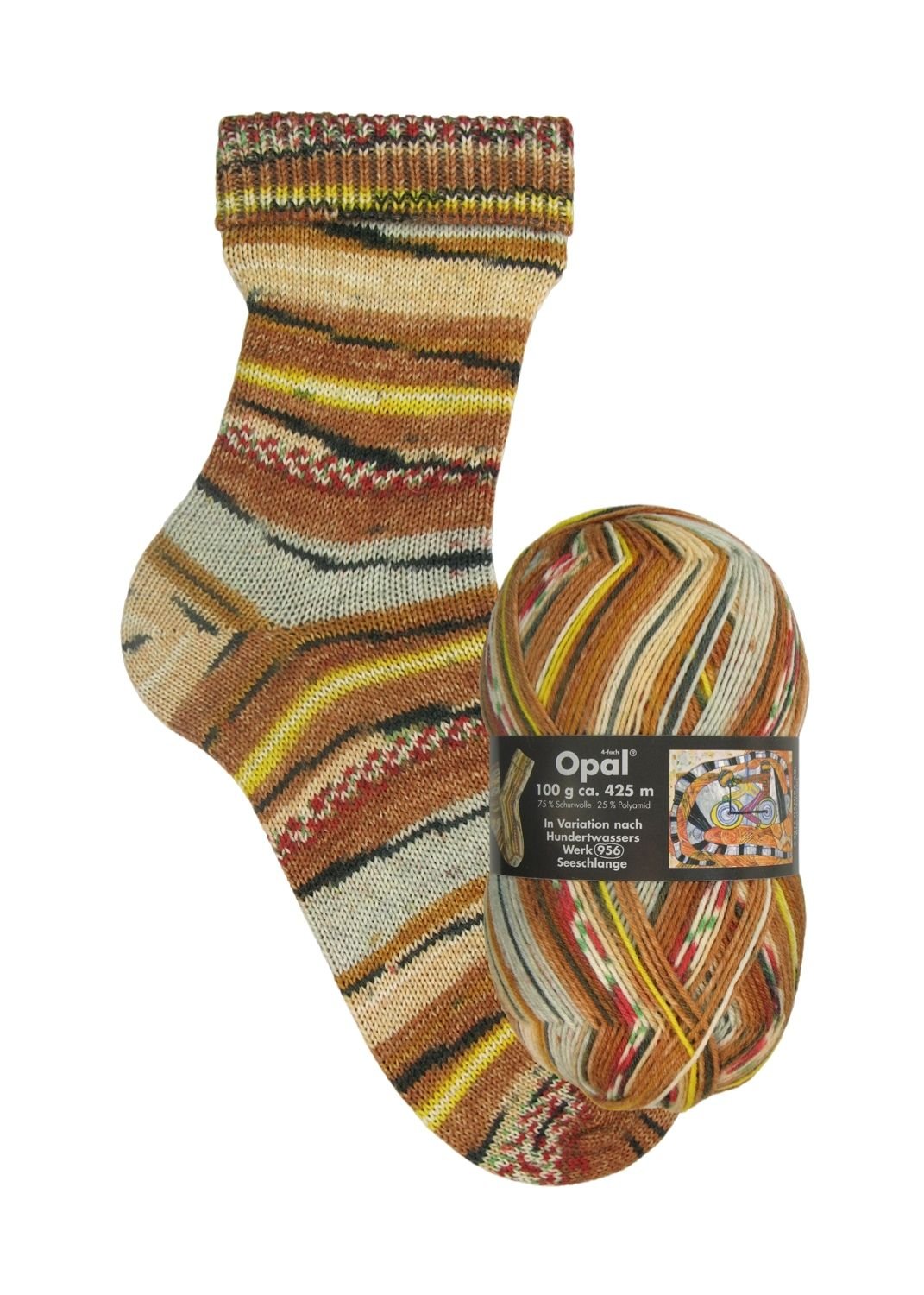 Opal Sockenwolle "Hundertwasser I" – Kunstvolle Strickwolle online kaufen – Rebecca-Online.de