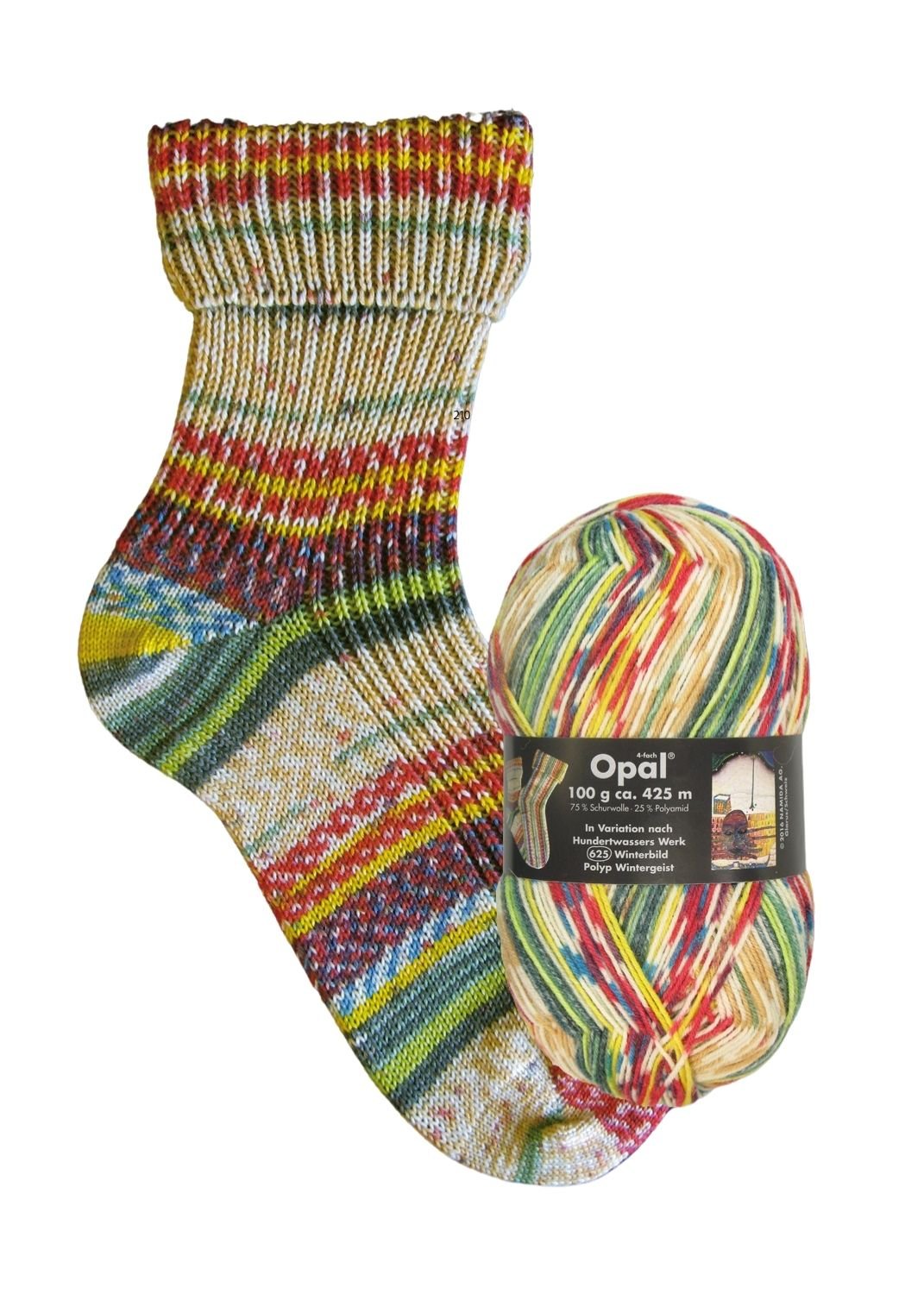 Opal sock yarn "Hundertwasser II" – Artistic colors for creative knitting projects – rebecca ...